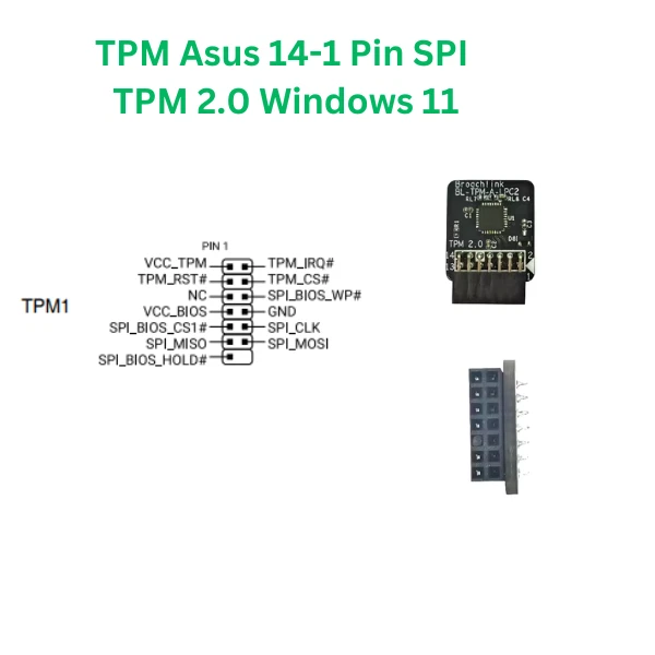 TPM 2.0 ASUS 14-1 pin SPI | Trusted Platform Modul | Windows 11 | NEU ...