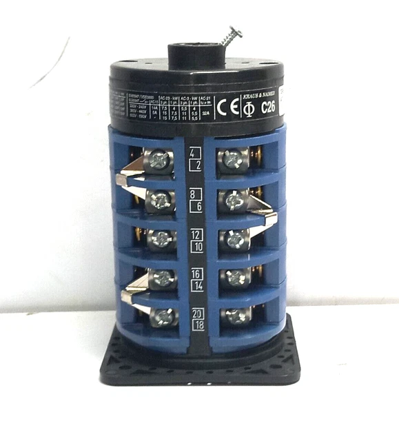 KRAUS & NAIMER C26 Came Rotative Interrupteur 40A 600VAC EUR 138,40 ...