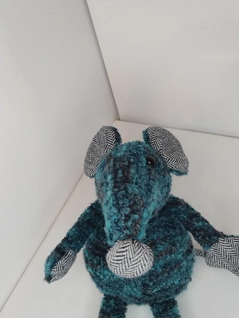 WILBERRY RAT BLUE Soft Toy Plush Boucle With Tweed Rare Collection 11 ...