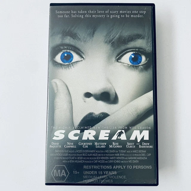 SCREAM (VHS, 1996) Slasher Horror Movie Rare Small Box Video Excellent ...
