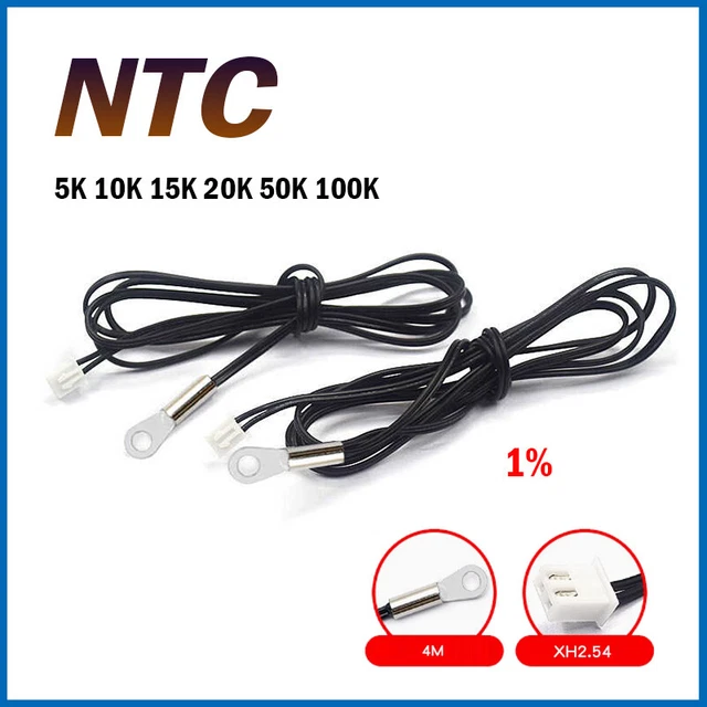 NTC THERMISTOR TEMPERATURE Sensor Probe 5K 10K 15K 20K 50K 100K 1% XH2 ...