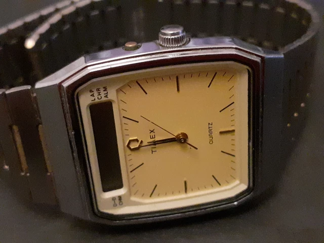 VINTAGE TIMEX 1980S AnaDigi Analogue/Digital Watch £40.00 - PicClick UK