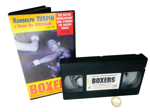 VHS VIDEO TAPE Boxers Randolph Tulpin Vs Sugar Ray Robinson Vintage ...