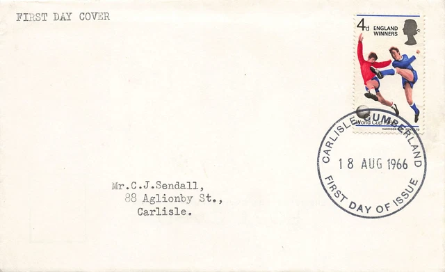 GREAT BRITAIN 1966 SG 700 World Cup "England Winners" plain 1st day ...