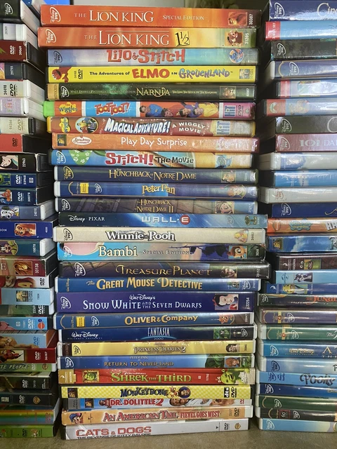 LOT OF 84 Family/Kids/Cartoon Movie DVDs (Disney, Pixar, Dreamworks) £ ...