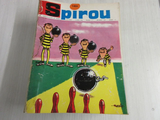 SPIROU 1455 03.03.1966 MOTO ITAL-JET MUSTANG 9ème ART : BIG BEN BOLT JC ...