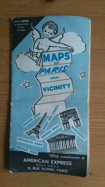 1950'S MAP OF Paris Leaflet EUR 5,76 - PicClick FR