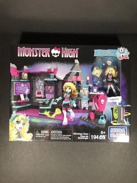 MEGA BLOKS MONSTER High Biteology Class Building Set Lagoona Figure 194 ...