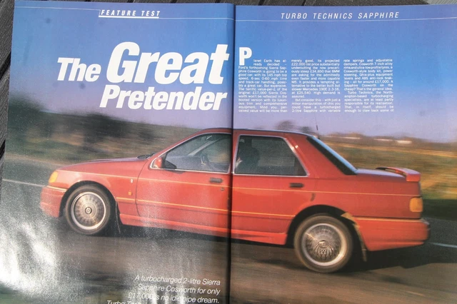 ORIGINAL 1988 MOTOR extracted mag road test: FORD SIERRA SAPPHIRE ...