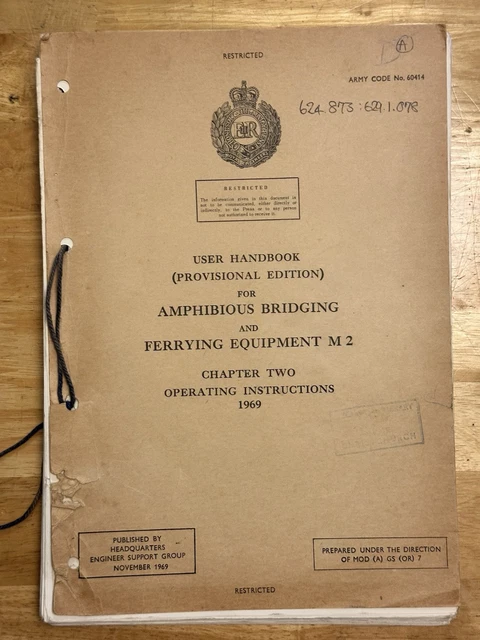 BRITISH ARMY M2 Amphibious Bridging & Ferrying Operating Instruction ...