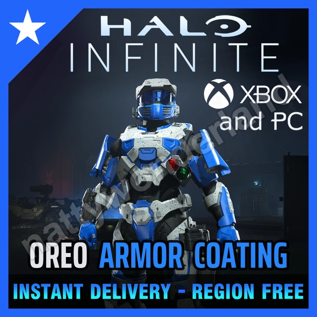 HALO INFINITE OREO Blue White Armor Coating Parade Ground Skin Rare ...