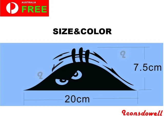 FUNNY PEEKING MONSTER Scary Eyes For JDM Car/Bumper/Window Decal ...