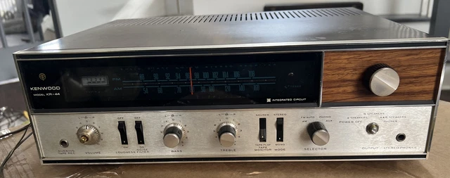 VINTAGE KENWOOD MODEL KR-44 Solid State AM/FM Receiver Not Fully Tested ...