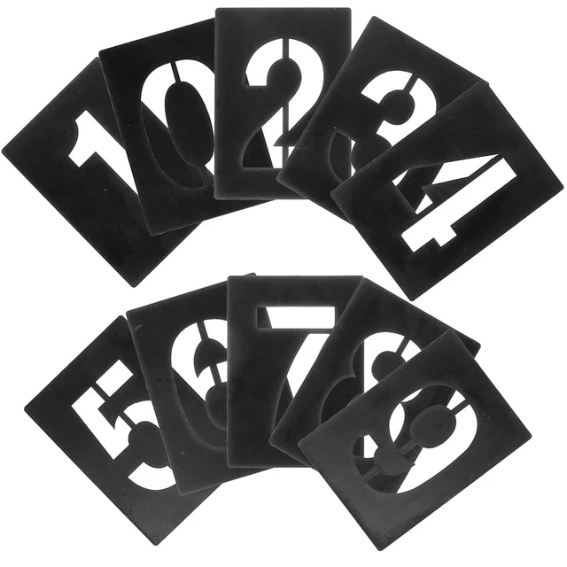 DIGITAL TEMPLATE PVC0-9 Stencil Numbers for Spray Paint Stencils Kit £ ...