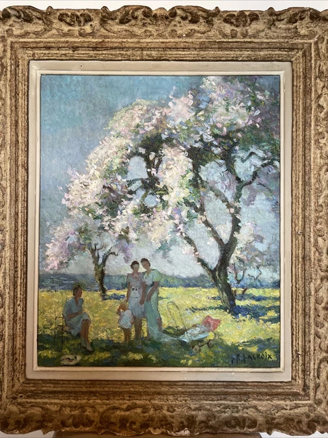 TABLEAU ANCIEN ,HUILE Sur Toile Signée EUR 700,00 - PicClick FR