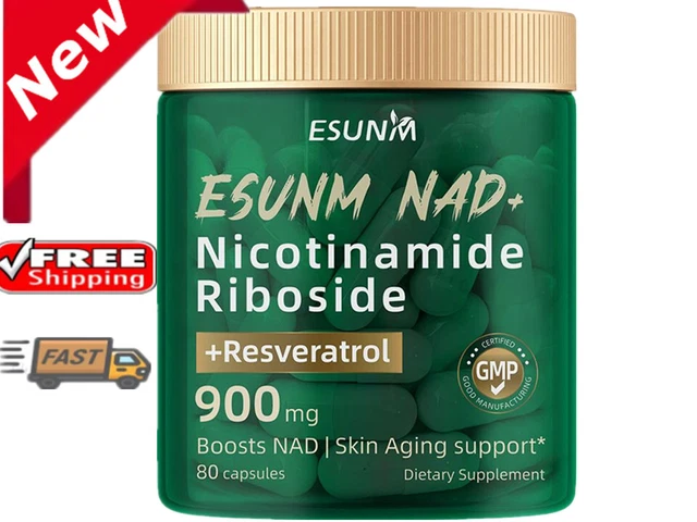 NICOTINAMIDE RIBOSIDE 900MG - Resveratrol, NAD+ Booster, Skin, Energy ...