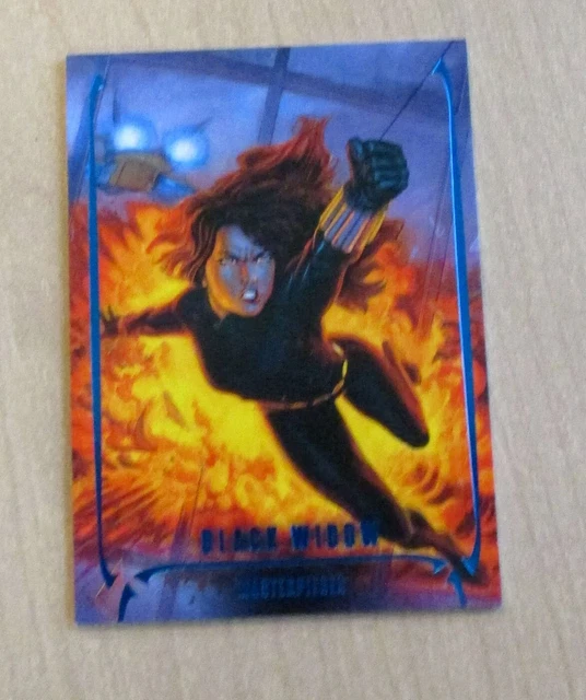 2024 MARVEL MASTERPIECES Grego BLUE WAVE Black Widow #6 33/49 £149.00 ...