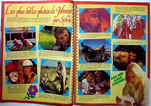 *JOHNNY HALLYDAY PAR SYLVIE VARTAN = COUPURE DE PRESSE 2 PAGES 1977 ...