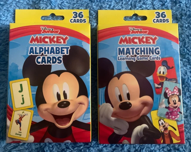DISNEY JR MICKEY Mouse Box of ALPHABET CARDS & Box of MATCHING ...