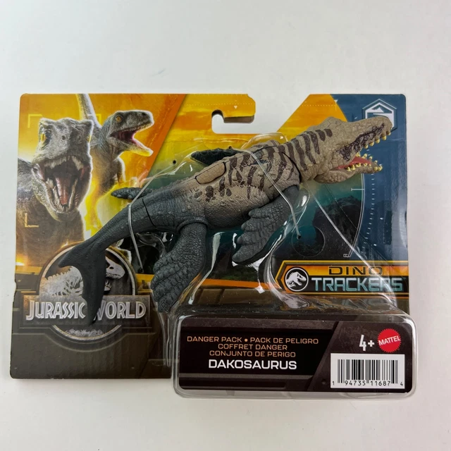 JURASSIC WORLD 2023 Dino Trackers Dakosaurus Water Dinosaur Danger Pack ...