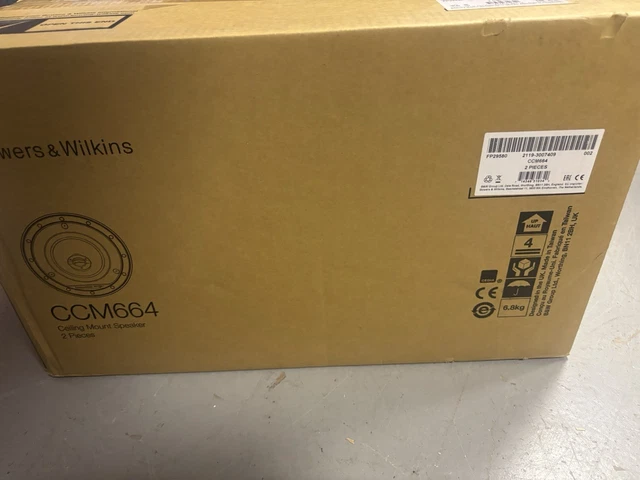 BOWERS AND WILKINS Ceiling Mount Speakers CCM664 Pair New Still Sealed ...