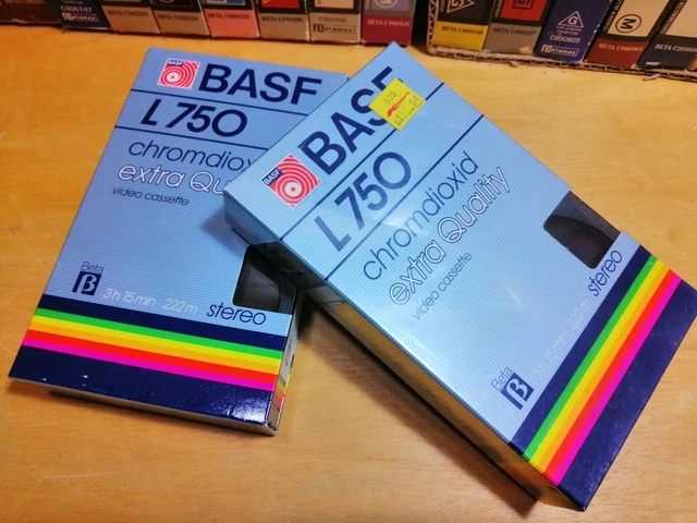 TWO NEW BASF L750 Shrink Wrapped Beta Video Tapes suit Betamax or ...