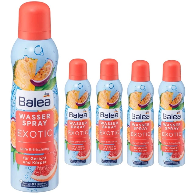 BALEA WASSERSPRAY EXOTIC für Gesicht &Körper 150 ml x 5 Flaschen EUR 18 ...