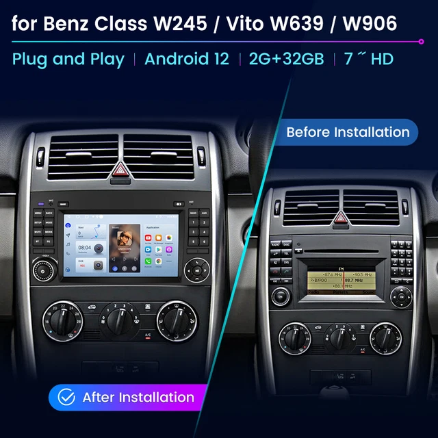 32GB AUTORADIO FÜR Mercedes-Benz A/B Klasse/Vito W169 W639 W245 Navi ...