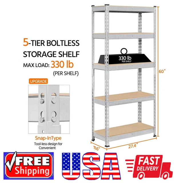 GARAGE HEAVY DUTY Storage Unit Shelving Shelf Adjustable Shelves ...