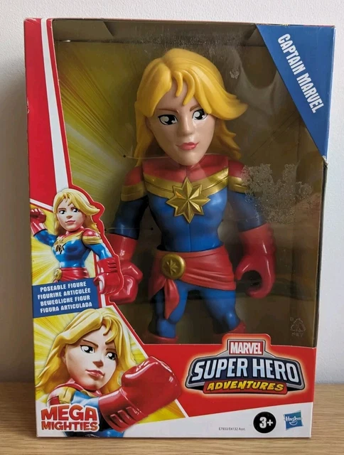 HASBRO PLAYSKOOL MEGA Mighties Super Hero Captain Marvel Action Figure ...