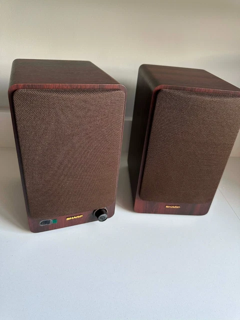 SHARP CP-SS30(BR) BLUETOOTH Active Bookshelf Speakers Brown - Open Box -FreePost £89.99 ...