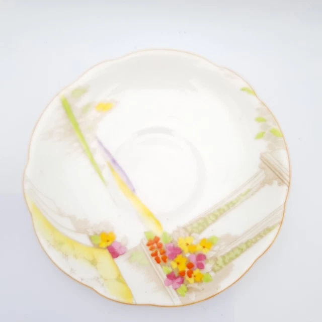 PARAGON FINE BONE China Narcissus Teacup Green & Mismatched Saucer £14. ...