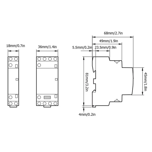 INSTALLED IN DISTRIBUTION Box 24V DC Contactor 25A DC Contactor Small ...