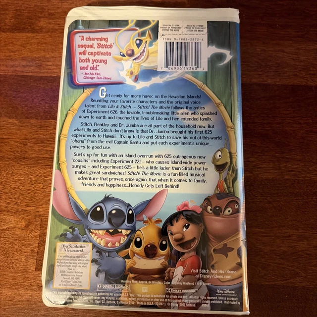 STITCH! THE MOVIE VHS 2003 Disney Clamshell **Buy 2 Get 1 Free** £4.45 ...