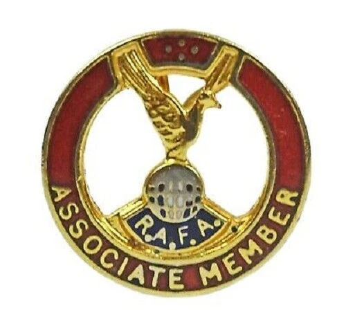 VINTAGE ROYAL AIR Force Association RAFA Associate Members Enamel Badge ...