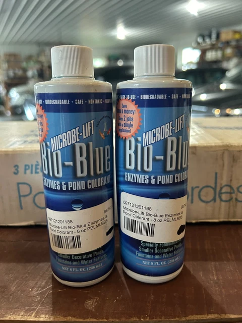 NEW 2-PACK BIO-BLUE Micro-Lift Enzymes & Koi Pond Colorant 8-oz ...