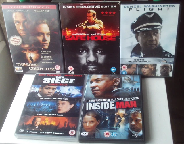 BONE COLLECTOR, SAFE House, Inside Man, Siege, Flight 5 x Denzel ...