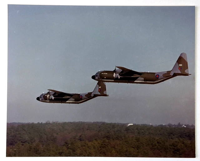 ROYAL AIR FORCE RAF Lockheed C-130 Hercules Transport Planes In Flight ...