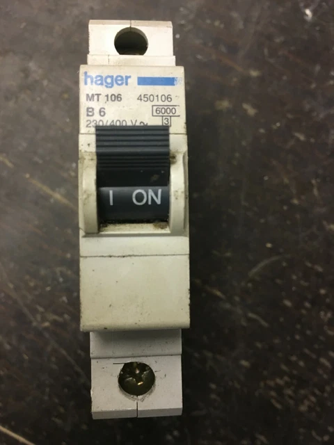 HAGER MT106 6A type B MCB £2.20 - PicClick UK