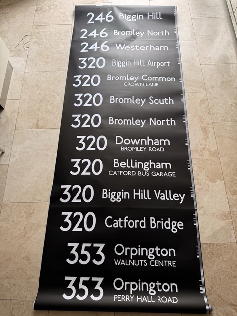 GO AHEAD LONDON Orpington Bus Destination Blind E400 £42.32 - PicClick UK