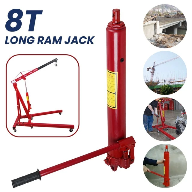 8 TON REPLACEMENT Engine Crane Lift Jack Hydraulic Hand Pumps Ram with ...