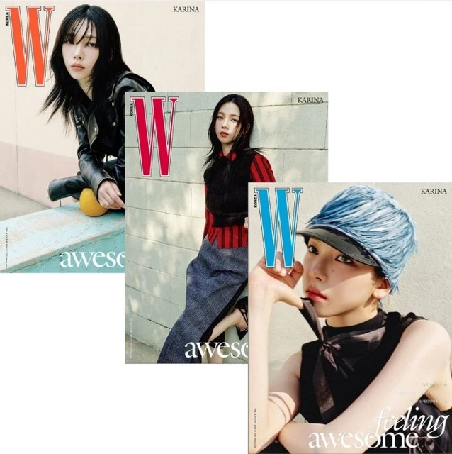 W KOREA MAGAZINE 2024 August AESPA KARINA Cover KPOP Volume 8 £15.55 ...