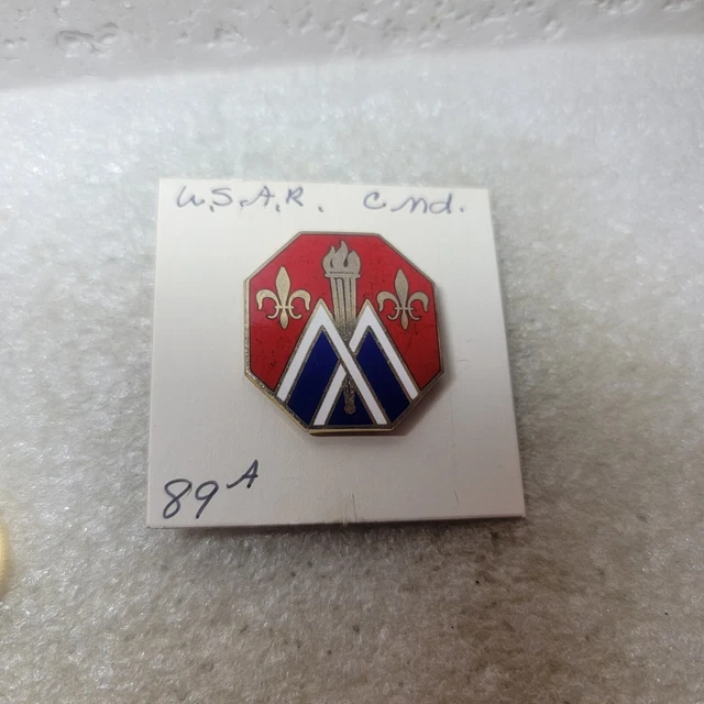 VINTAGE US ARMY 89th Army Reserve Command ARCOM Crest DUI DI Made USA ...