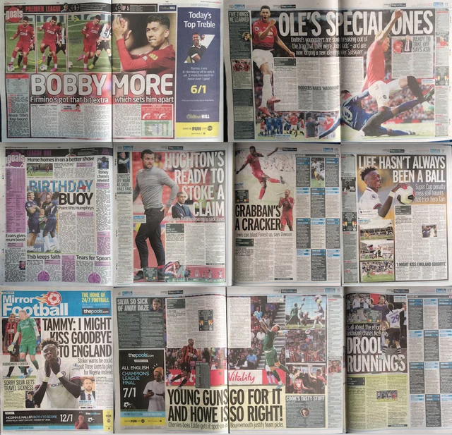 VARIOUS NEWSPAPER FOOTBALL Match Reports 16th & 17th May 2004 £1.20 ...