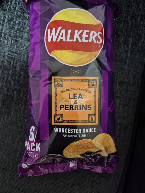 WALKERS WORCESTER SAUCE Crisps Limited Edition 2025 6pck Lea & Perkins ...