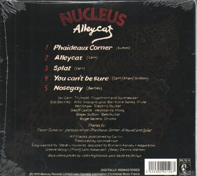 NUCLEUS ALLEYCAT CD Europe Musea 2024 dans pochette pliée FGBG2126 EUR ...