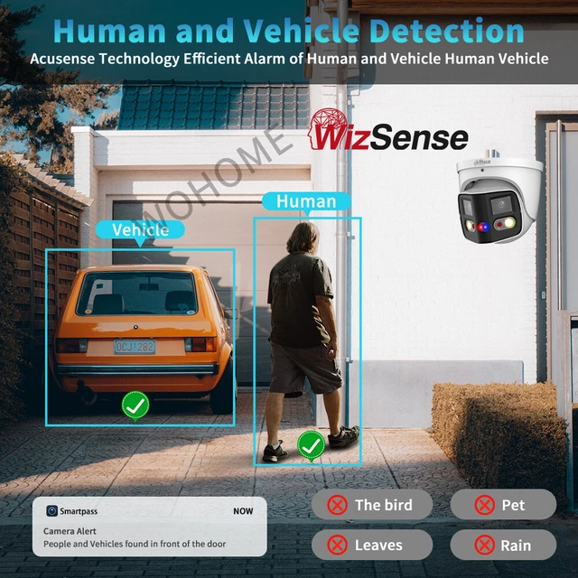 CÁMARA IP PANORÁMICA Dahua 4k 8MP 180° audio 2 vías TiOC IPC-PDW3849 ...