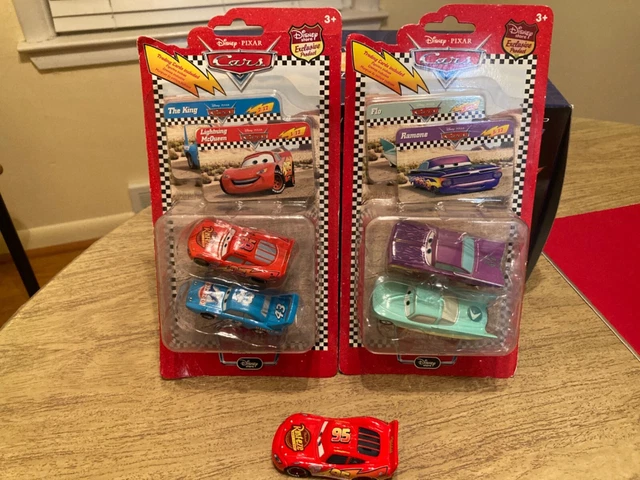 DISNEY STORE EXCLUSIVE Pixar Cars 1/64 scale w/Mattel Lightning McQueen ...