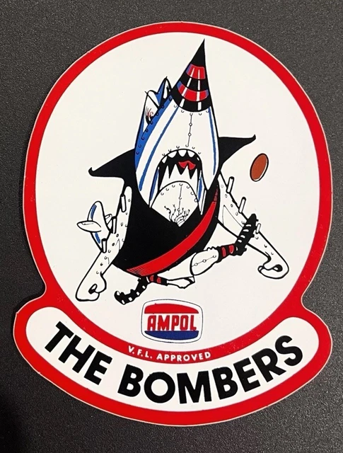 VINTAGE 1970’S AMPOL Essendon bombers VFL Era Sticker Decal vintage VFL ...