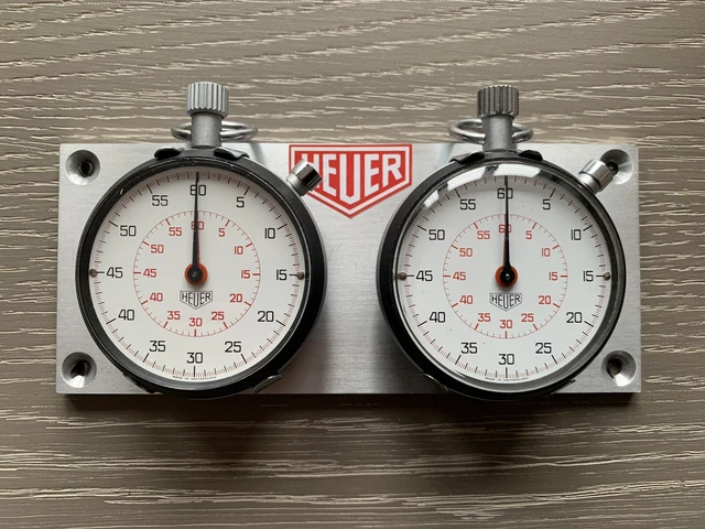 HEUER STOPWATCH PANEL Heuer Chronometers Dashboard Rally Timer 114 £395 ...